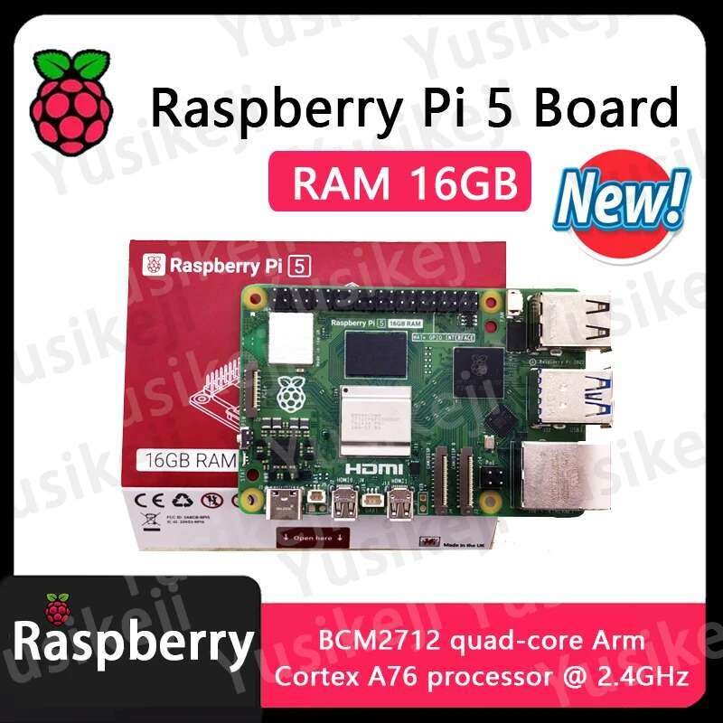 ใหม่ Original Raspberry Pi 5 RAM 16GB , Boardcom BCM2712 , RP1 , USB3 ...