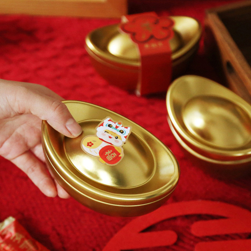2025 กล่องขนมปีใหม่ Golden Ingot Candy Package Box Cny Gift Supplies ...