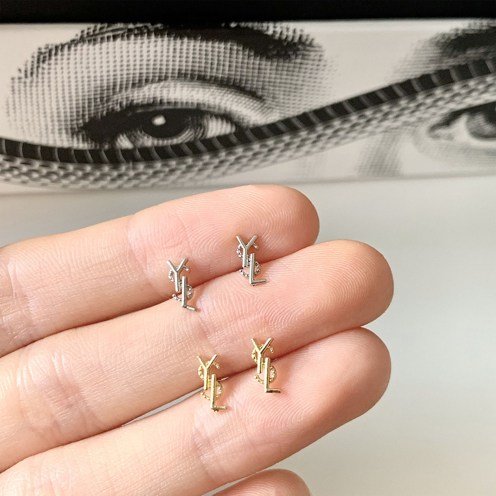 Ysl ต่างหูเงินแท้ Yang Shulin Full Score High-end ประณีตทุกวัน Mini ...