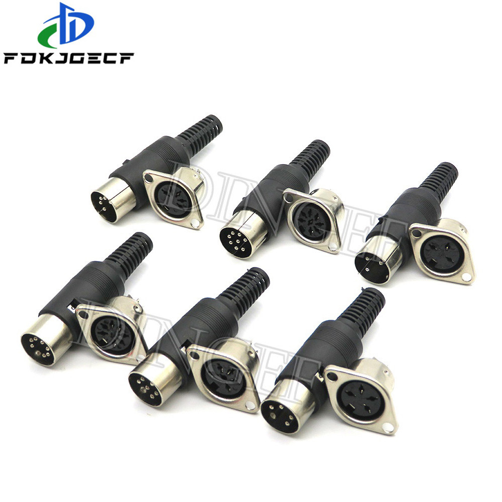 1 ชุด 3PIN 4PIN 5PIN 6PIN 7PIN 8PIN S terminal แผง Mount หญิง + ชายแจ็ค ...