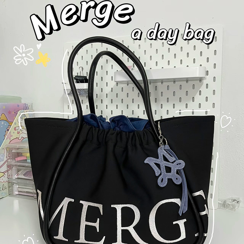 Evertoner Womens Fashion Letter Pattern Tote Handbag MERGE A DAY Bag ...