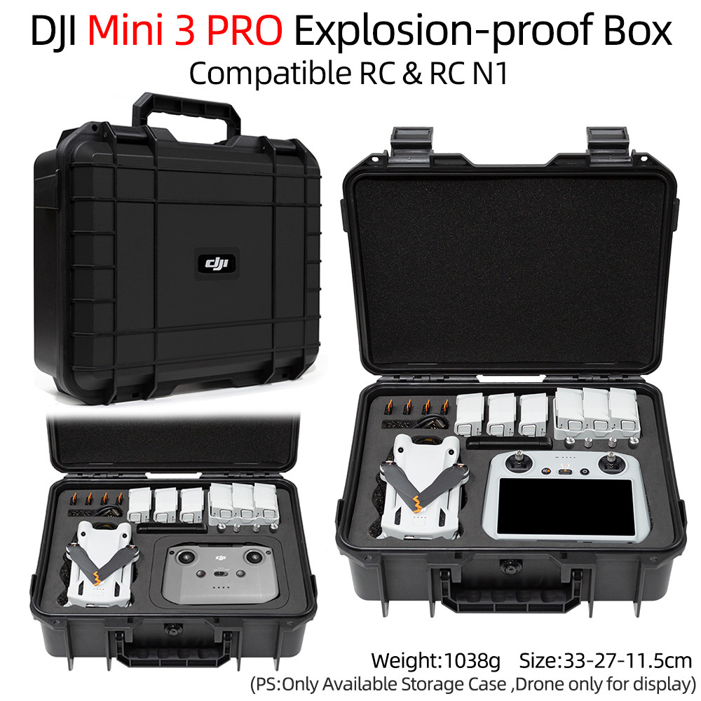 Drone Storage กระเป๋าเดินทางสําหรับ DJI Mini 3/Mini 3 Pro ความปลอดภัย ...
