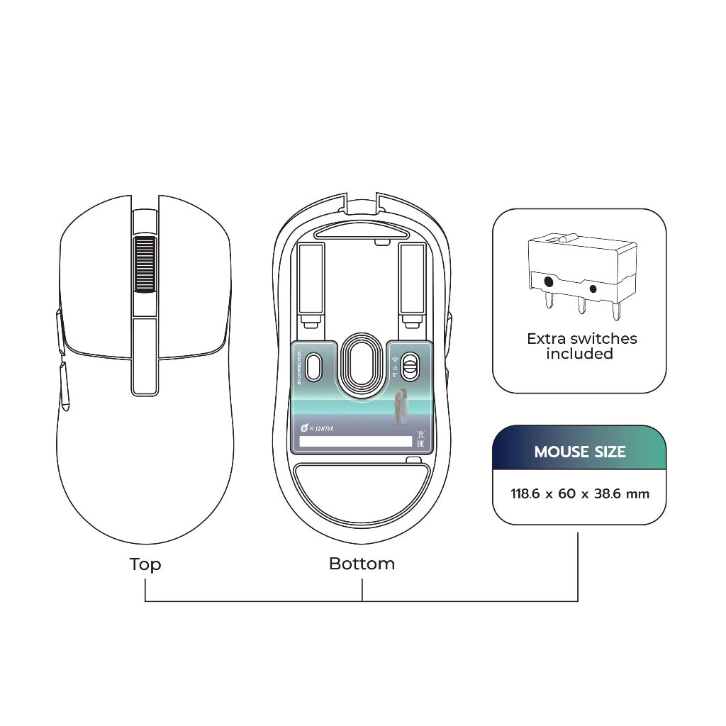 Loga Garuda Pro Mini Wireless Gaming Mouse เมาส์เกมมิ่งไร้สาย | Shopee ...