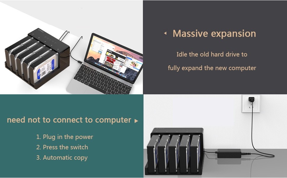 [รองรับ 50tb]สถานีเชื่อมต่อภายนอก USB 3.0 เป็น SATA ที่ปราศจาก ...