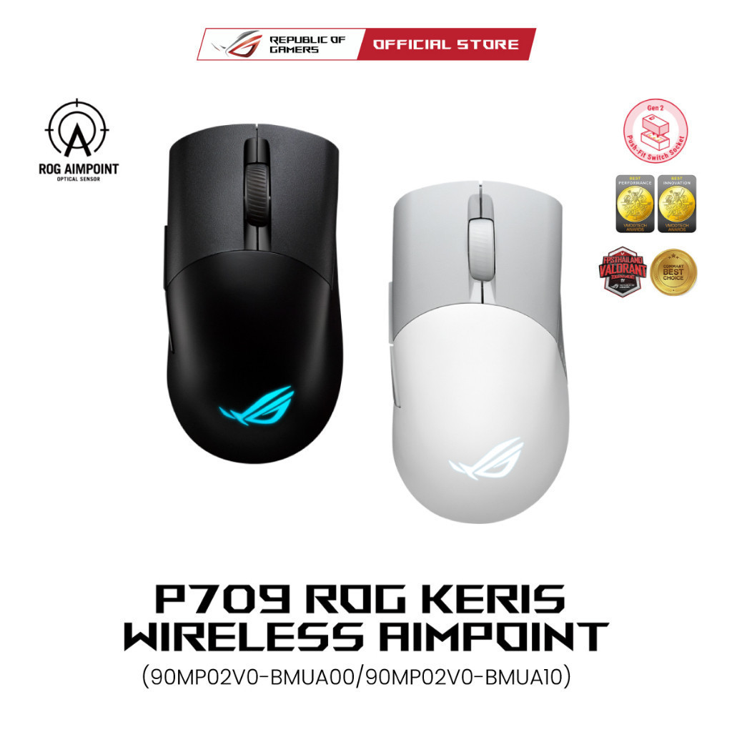 ASUS P709 ROG Keris Wireless AimPoint (90MP02V0), Wireless RGB Gaming ...