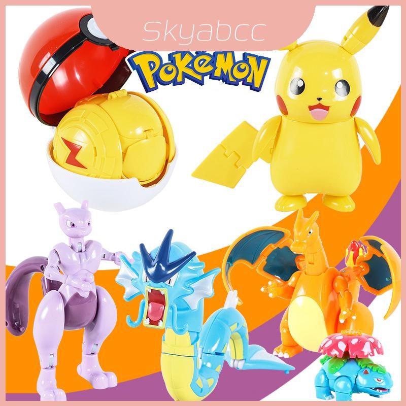 Ball Deformed Pokemon Egg Pikachu Charizard Bulbasaur หุ่นยนต์ของเล่น ...