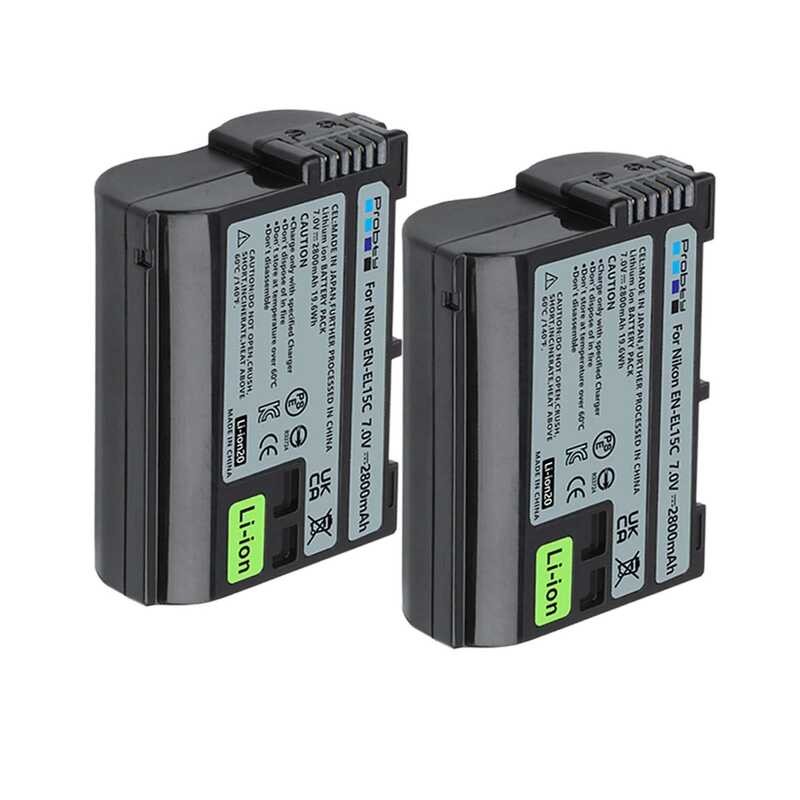 2800Mah En-El15a En-El15c EN El15 แบตเตอรี่ + LED Charger สําหรับ Nikon D500, D610, D750, D80 ...