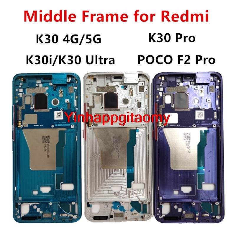 Gyi- สําหรับ Xiaomi Redmi K30 Pro 4G 5G Ultra POCO F2 Pro กรอบกลางแผ่นบอร์ดรองรับ LCD กลาง Bezel ...