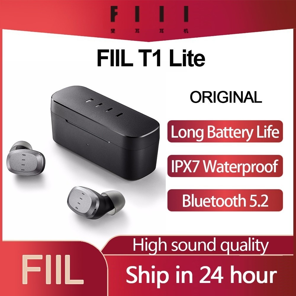 Fiil T1 Lite TWS หูฟังบลูทูธ 5.2 ไร้สาย กันน้ํา พร้อมไมโครโฟน | Shopee Thailand