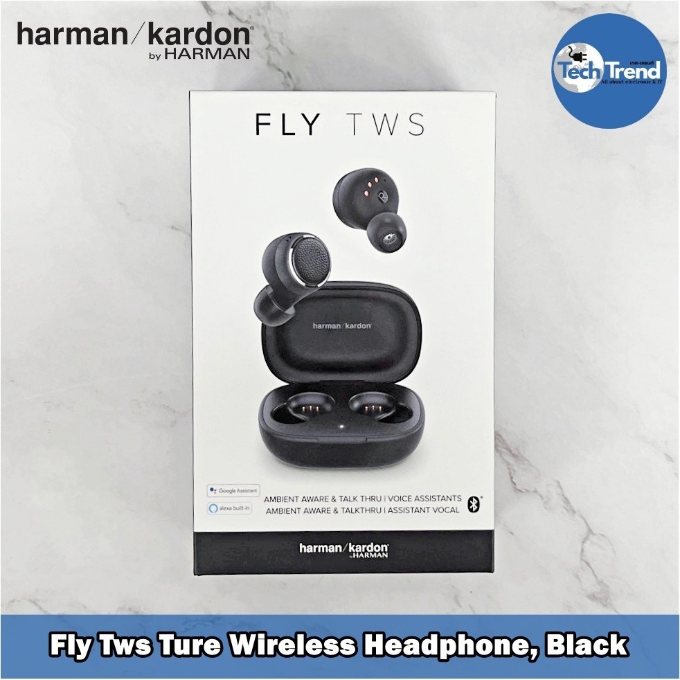 (Harman Kardon) Fly Tws Ture Wireless Headphone, Black หูฟังไร้สาย แบบ In-Ear | Shopee Thailand