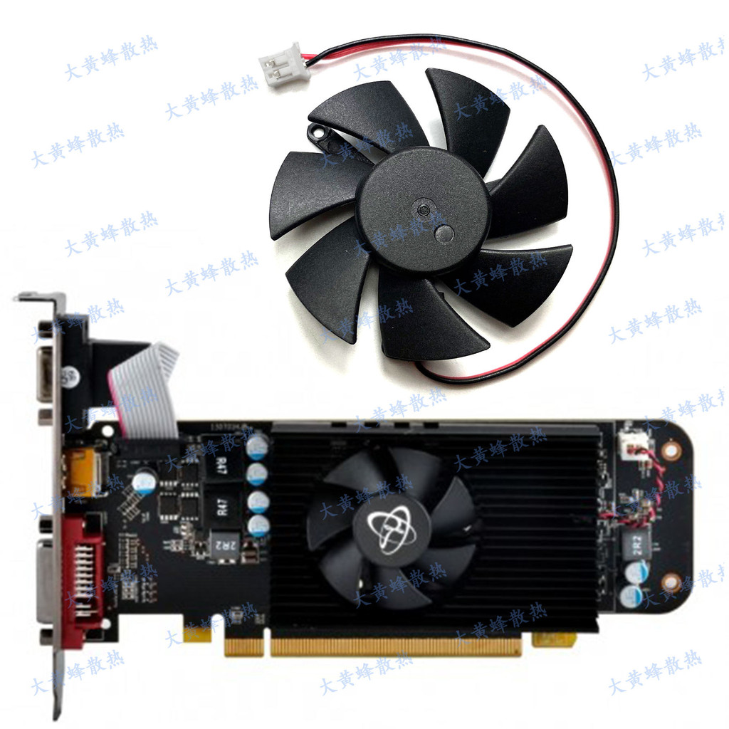 ยี่ห้อใหม่ XFX/XFX R7 240 250 R5 230 HD6670 กราฟิกการ์ดพัดลมระบายความ ...