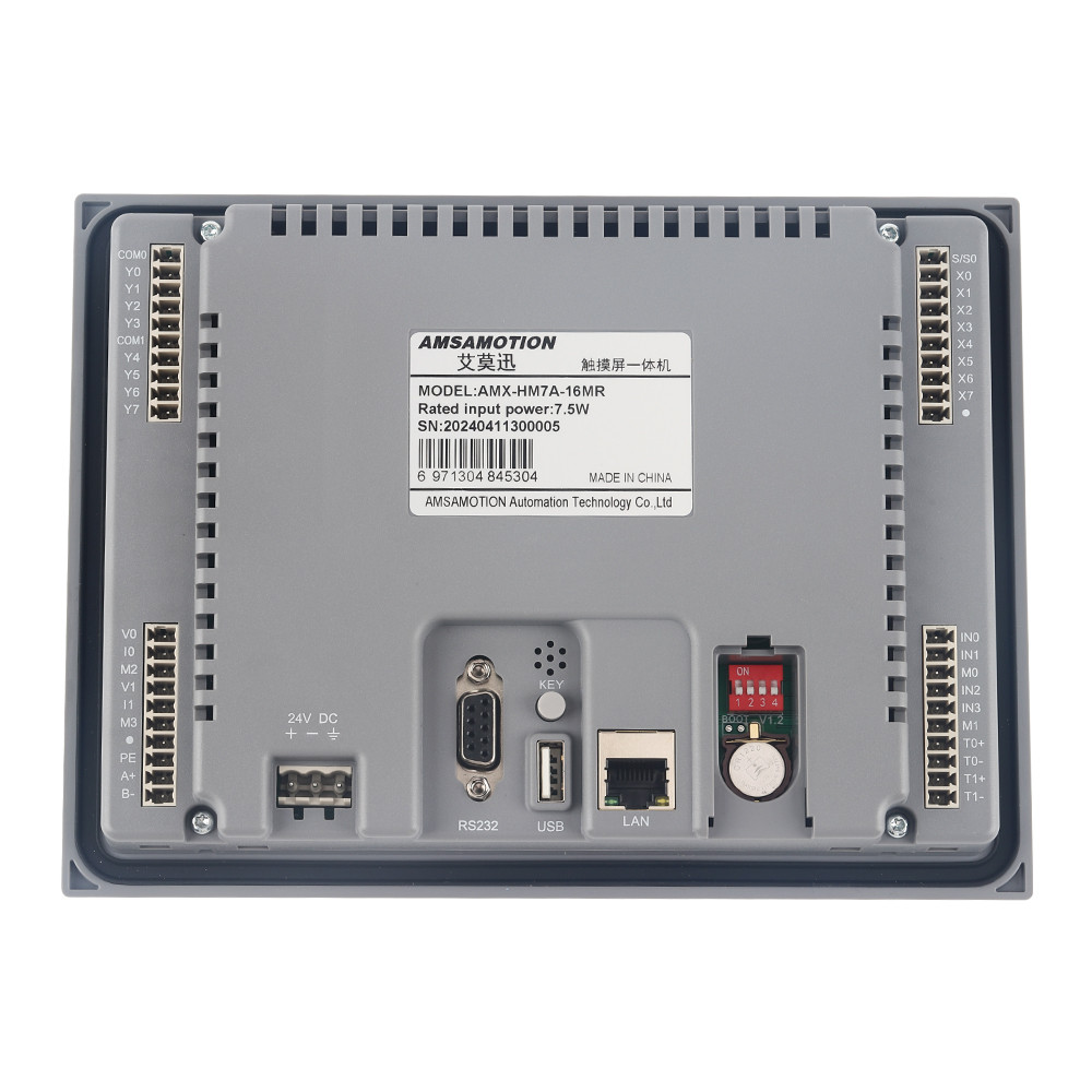 All-in-one เครื่อง 7 4.3 นิ้ว HMI + PLC AMX-FX3U Controller Ethernet ...
