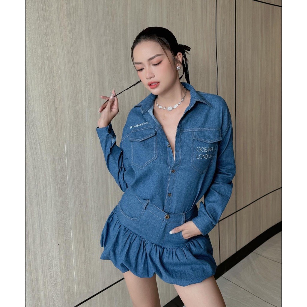 กระโปรง Risa Denim Oceana London | Shopee Thailand