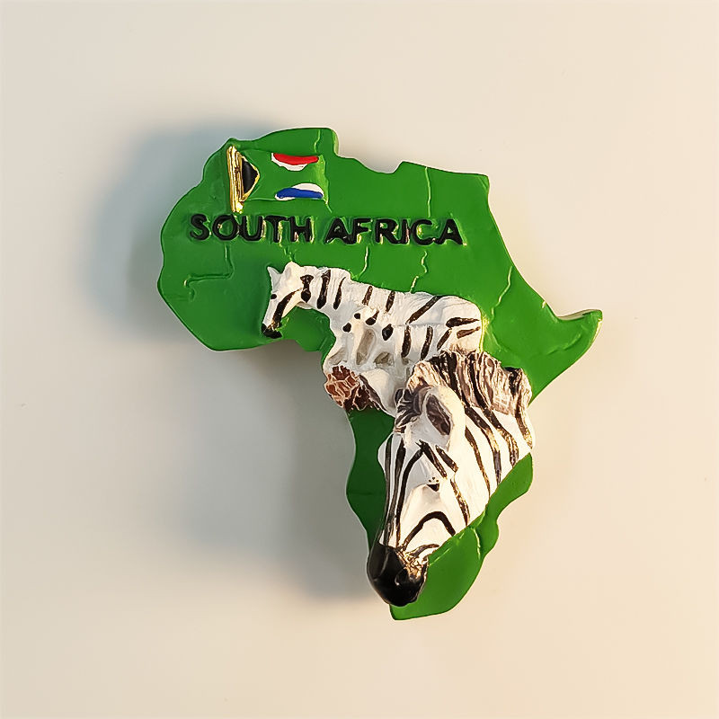 South Africa Creative สามมิติ Zebra Map Travel Commemoration มือวาดตก ...