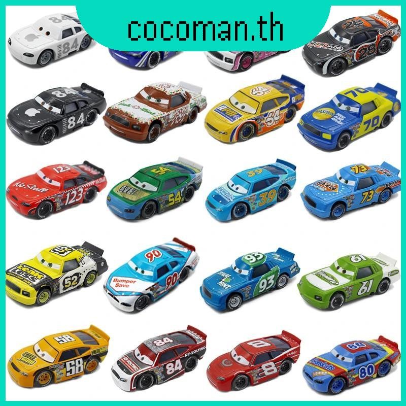 โมเดลรถยนต์ Disney Pixar Cars 2 3 Queen Top Lightning McQueen Mater ...