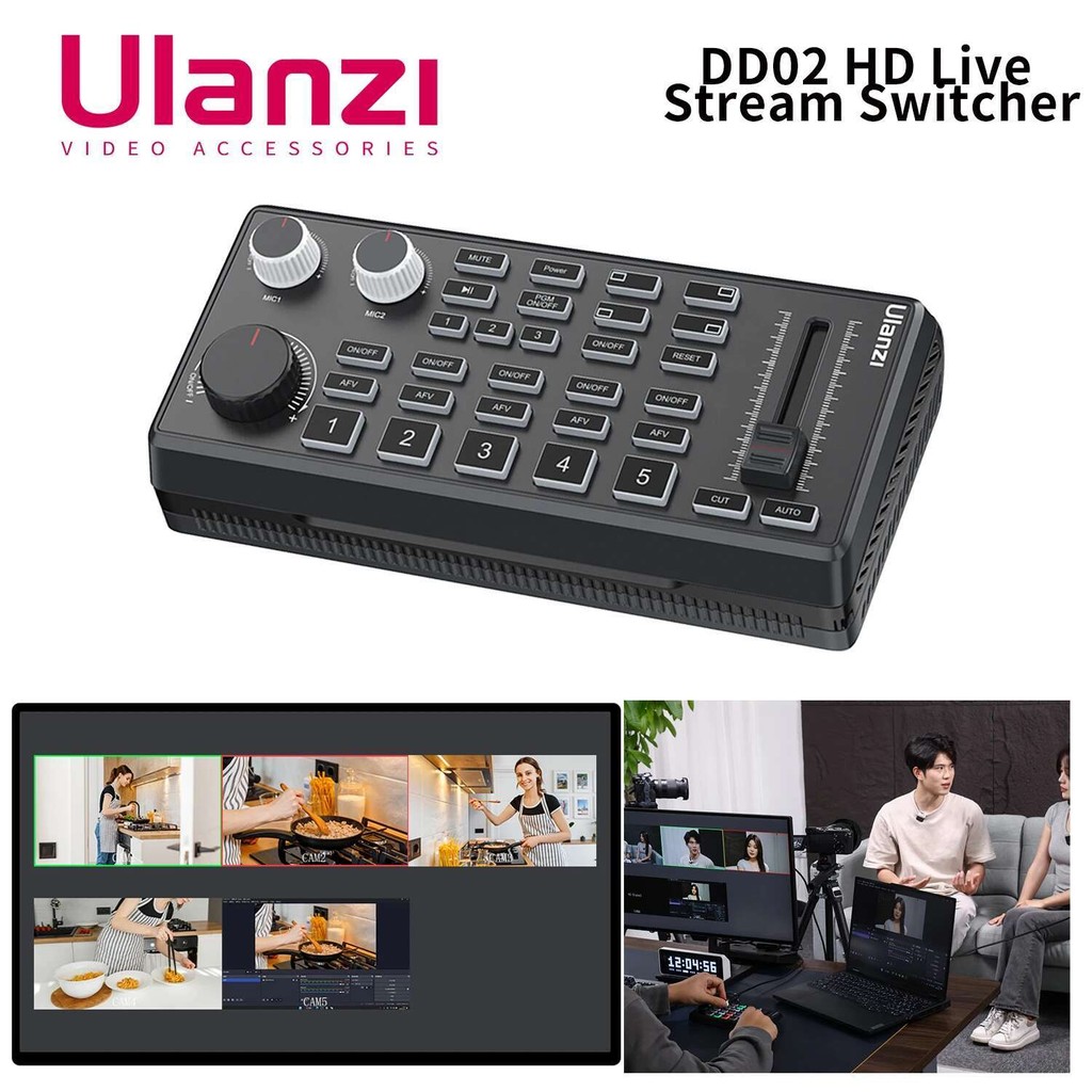 Ulanzi DD02 Live Video Switcher 4 CH HDMI สตรีมมิ่ง 4K HD หน้าจอสําหรับ ...