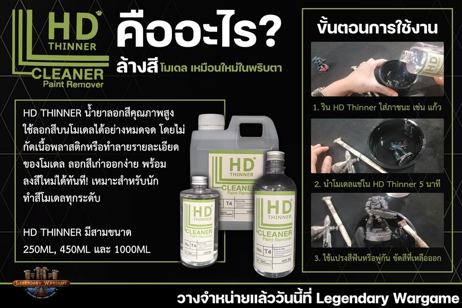 สินค้าใหม่พร้อมส่ง HD THINNER CLEANER Paint Remover T4-450ML น้ำยาทำ ...