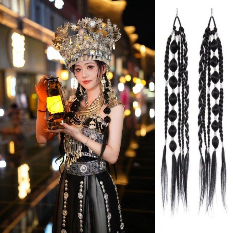 2025 วิกผมสไตล์ใหม่ Original Miaojiang ใหม่ยอดนิยมสาวร้อนโคมไฟ Bubble ...