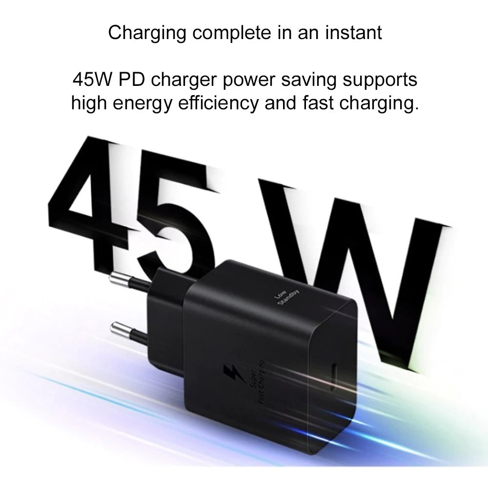 45W Power Adapter อะแดปเตอร์ Samsung USB-C 45W พร้อมสายชาร์จ USB-C Black ส่งฟรี Net Plus ...