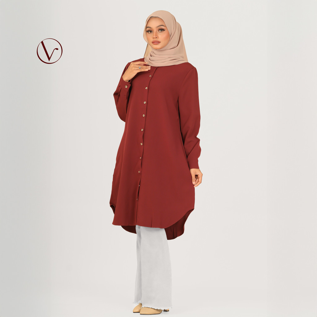 VERMILLION V17013 Baus Muslimah Ellysha S-XXL Ellysha เสื้อมุสลิม | Shopee Thailand