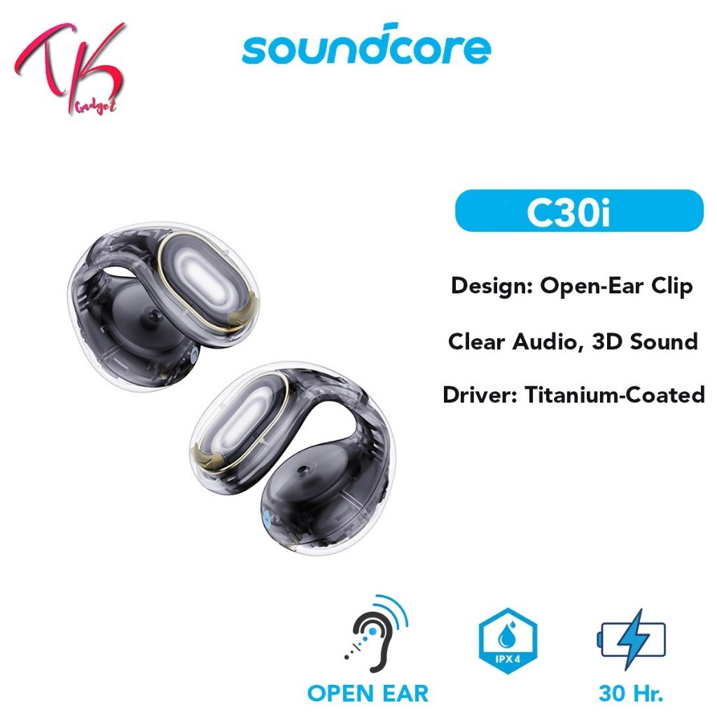 SoundCore C30i หูฟังไร้สายแบบ Clip on ใส่สบายไม่อึดอัด (ประกันศูนย์ไทย ...
