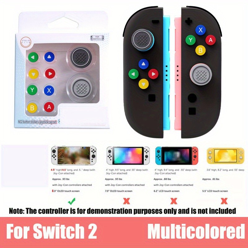 D-pad ปุ่มทิศทาง ABXY สติกเกอร์กุญแจสําหรับ Nintendo Switch 2 Joycon ...