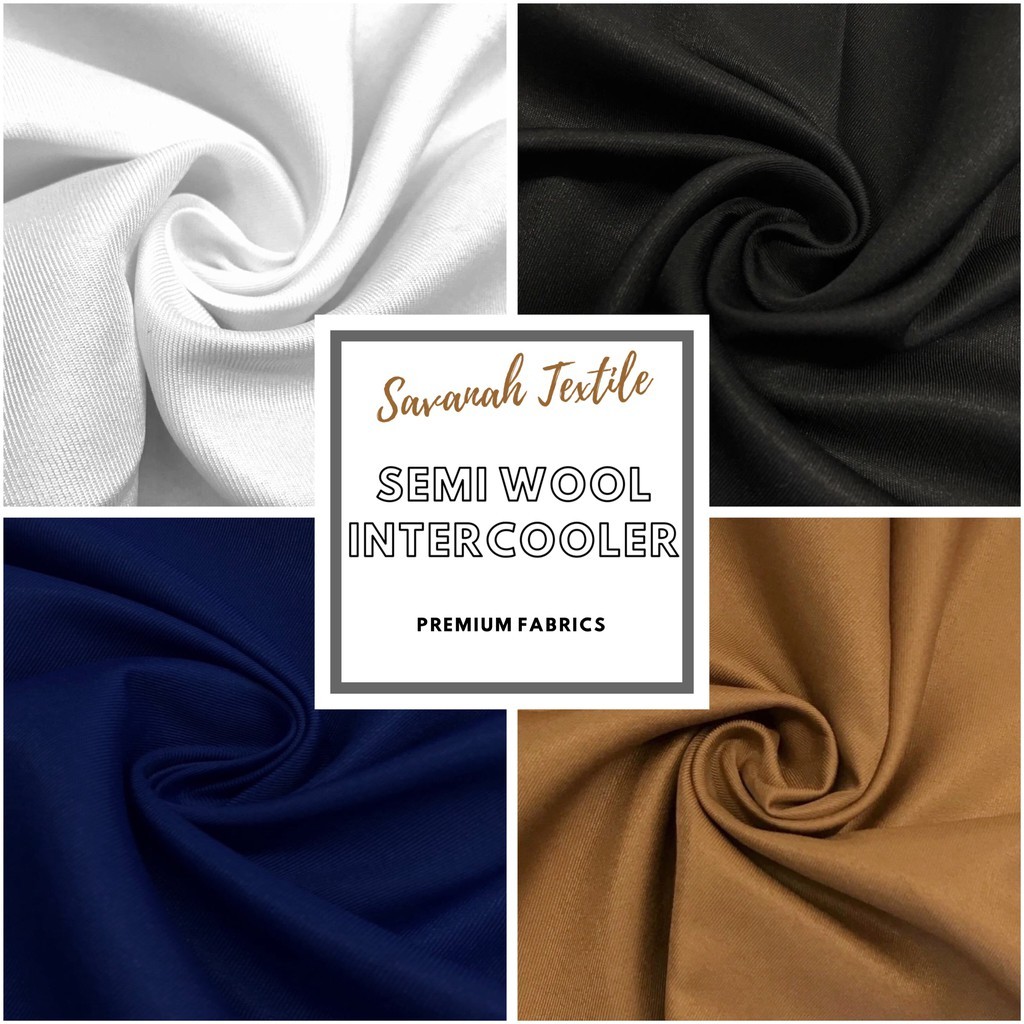 In stock 1/2 เมตร SEMI WOOL Intercooler Fabric Material Suit/Pants ...