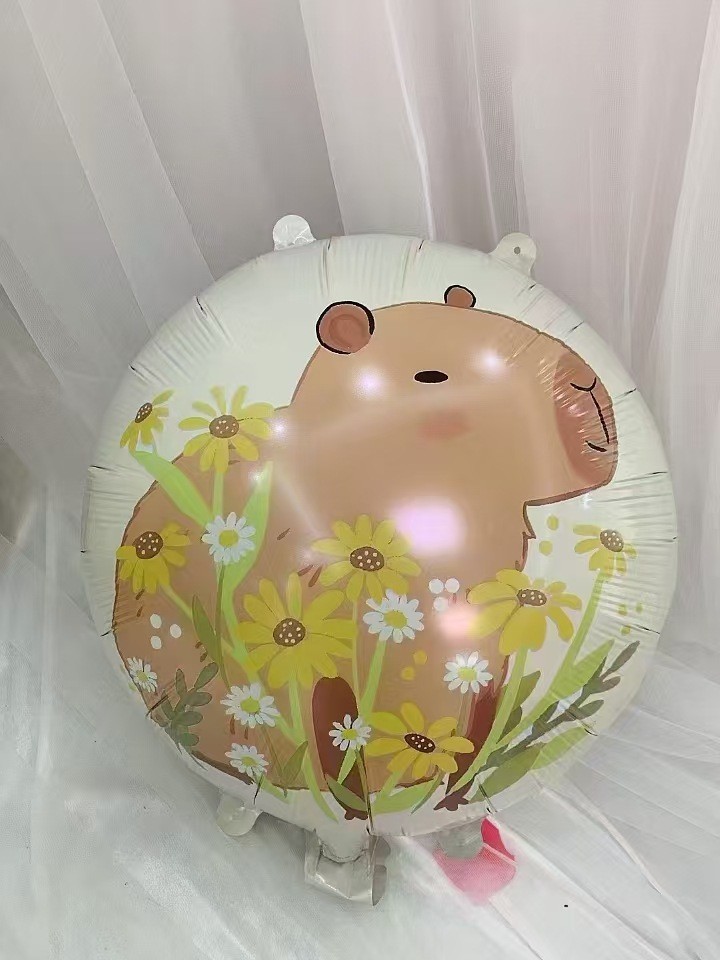 A1162 สินค้าใหม่ Capybala การ์ตูนคาปิบาร่า ธีมวันเกิด ลูกโป่งฟิล์มอลูมิเนียม | Shopee Thailand