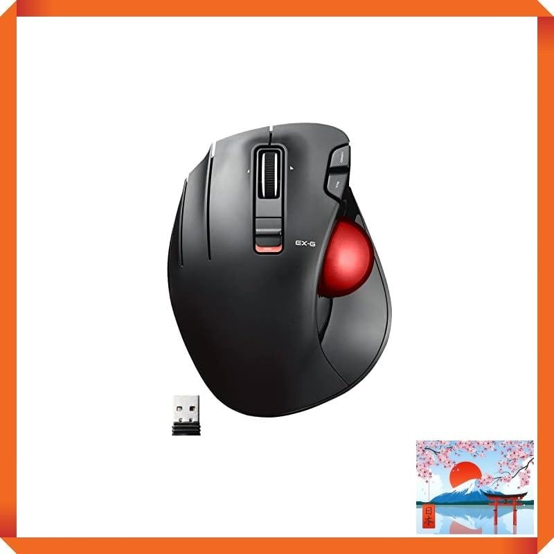 Elecom Mouse Wireless Trackball (Thumb) Left-Handed Red Ball 6 Button ...