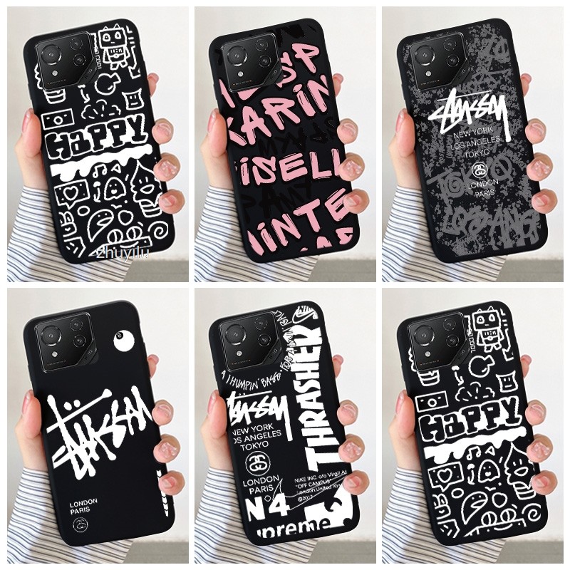 เคสสําหรับ Asus ROG โทรศัพท์ 3 5 6 7 8 Pro Graffiti Engelish ตัวอักษร ...