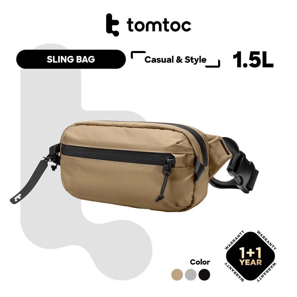 Tomtoc Aviator T33 1.5L Sling Bag / Crossbody Bag / Chest Bag / Shoulder Bag with RFID Blocking ...