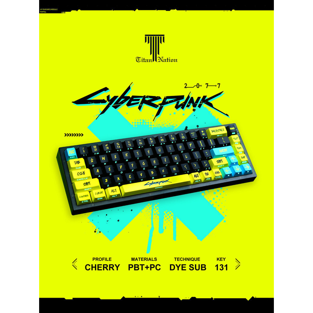 ธีมใหม่ Keycaps ส่วนบุคคล Keycaps Titan Kingdom Cyberpunk Cyberpunk ...