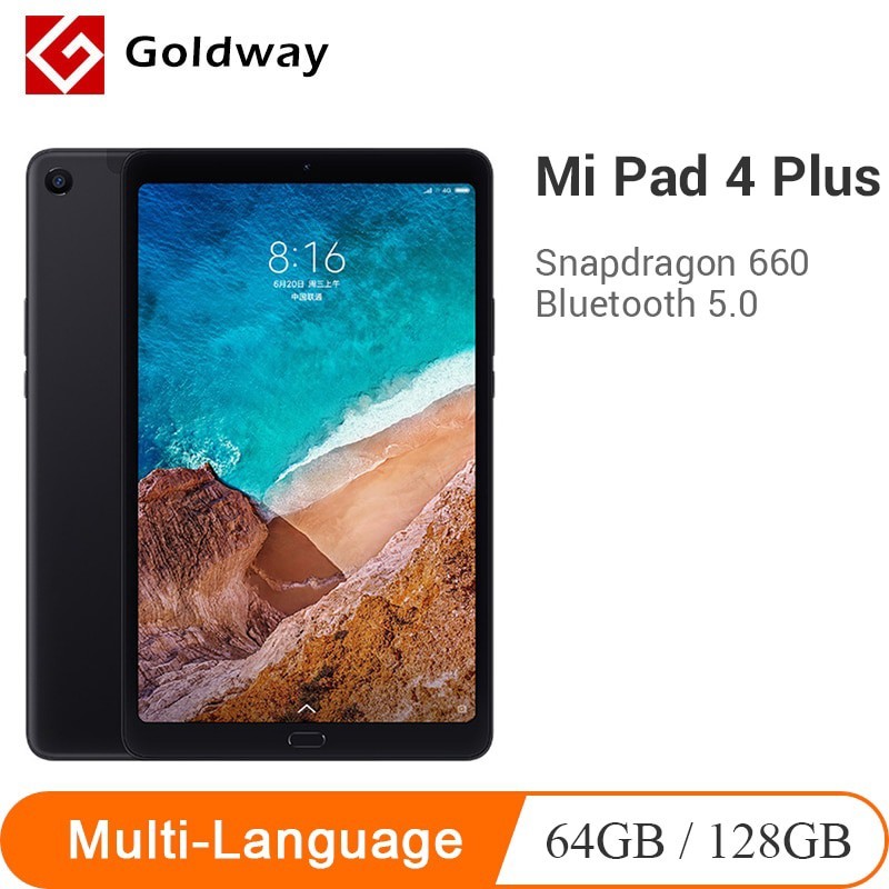 ในสต็อกหลายภาษา Xiaomi Mi Pad 4 Plus 64GB แท็บเล็ต 4 Snapdragon 660 AIE 8620mAh 10.1 16:10 ...