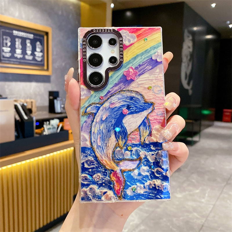 น่ารัก Dolphin Blue light Samsung Galaxy S25 Ultra S24 S23 S22 Ultra ...