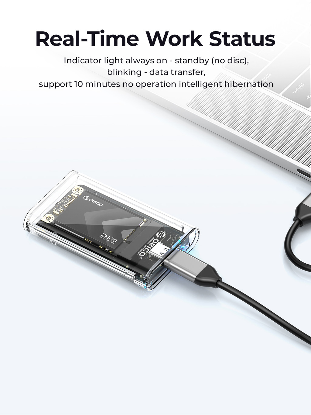 Orico mSATA SSD Enclosure USB 3.1 5Gbps SATA to Type C SSD HDD Case ใช้ ...