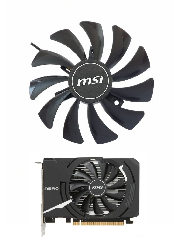 MSI RX560 RX550 AERO ITX 9CM พัดลมการ์ดกราฟิก 4 พิน 9010 อุณหภูมิควบคุม ...