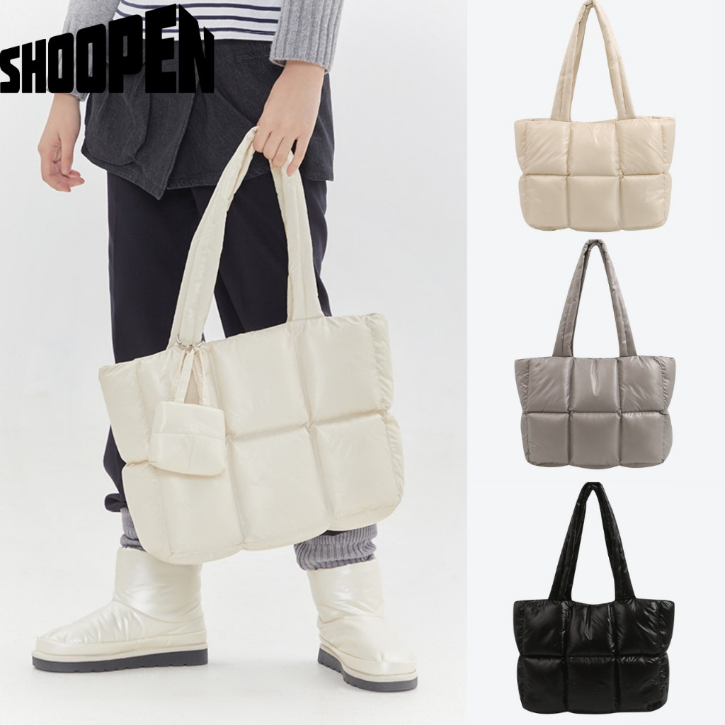 SHOOPEN] Padding SHOULDER BAG_3color / สินค้า KR แท้ 100% / จัดส่ง ...