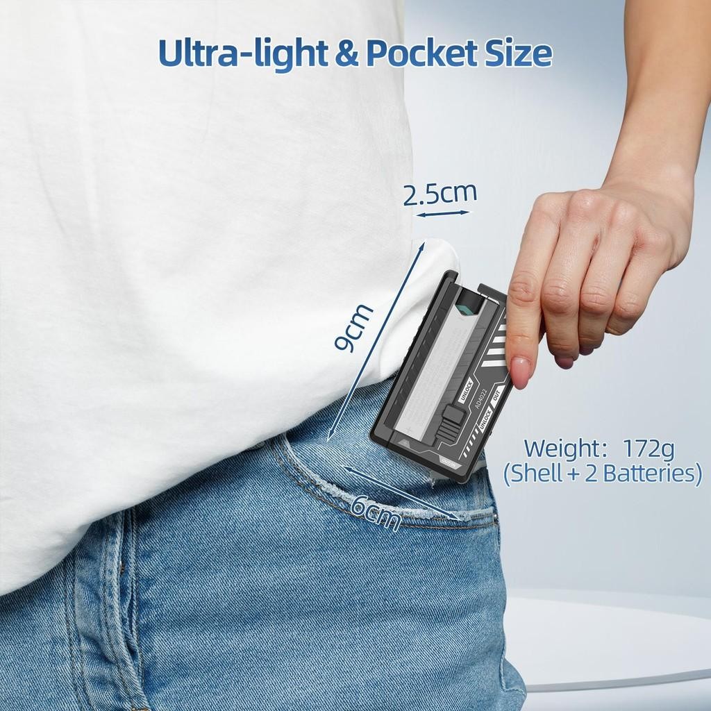 GOOJODOQ 10000mAh Power Bank Bullet Replacement Power Pack สองแบตเตอรี่ ...