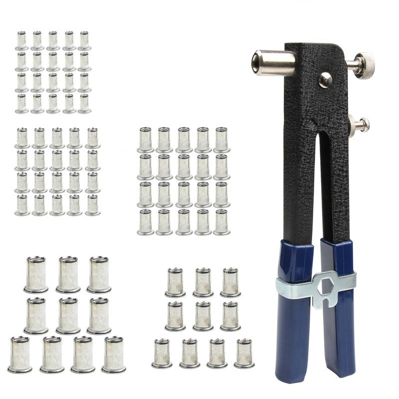 Urlwall 150PCS Rivet Nuts Kit M3/M4/M5/M6/M8 +1PCS Rivet Nut Gun+5PCS ...