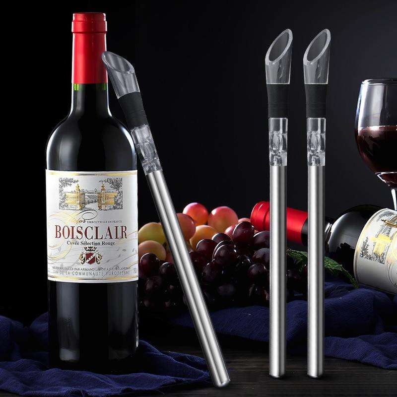 จุด 304 Creative Red Wine Cooling Ice Wine Stick สแตนเลสสตีลไวน์ Pourer ...