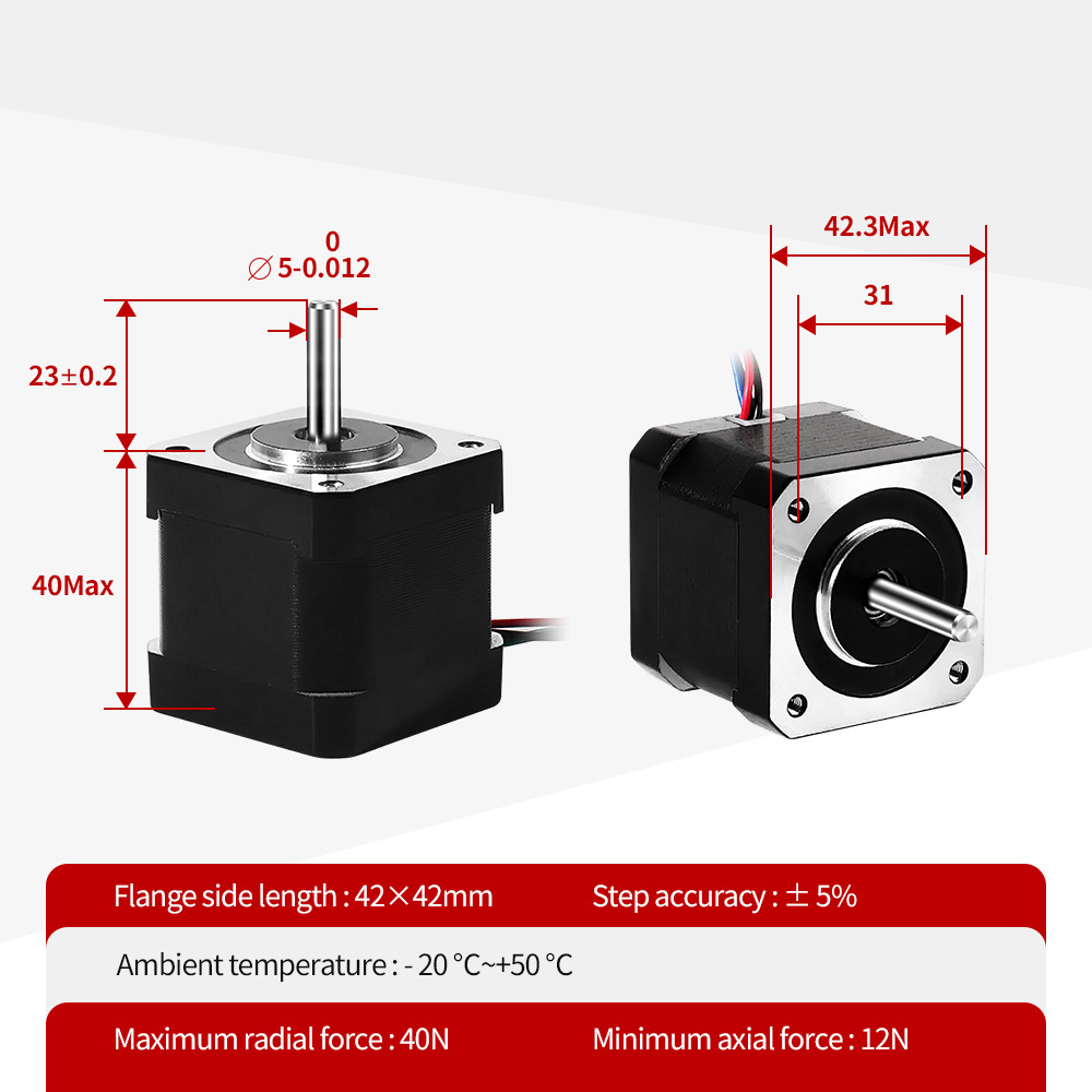 Nema 17 42bygh Micro Stepping Stepper Kit มอเตอร์สายไฟ 12 V 1.8 0.9 องศา 17hs4401 สําหรับ 3D ...