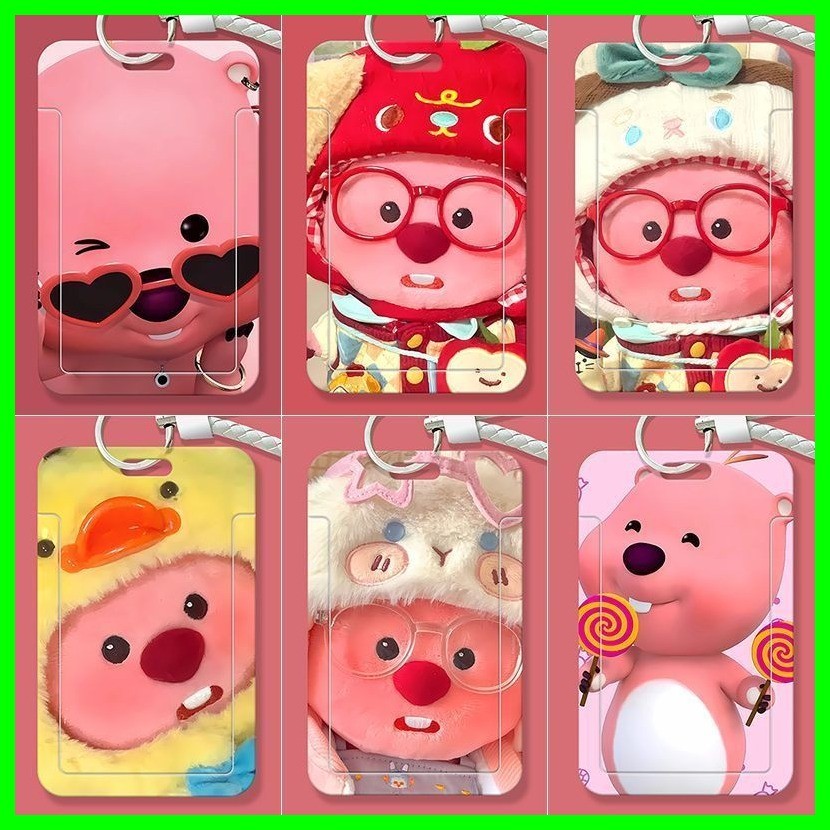 การ์ด ที่ยึด Loopy Loopy Cute ID Card Bus Card Holder Student Card Meal ...