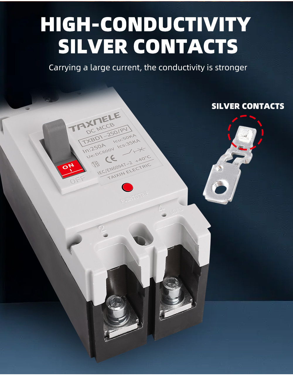 Solar Molded Case DC Circuit Breaker MCCB Overload Protector Solar ...