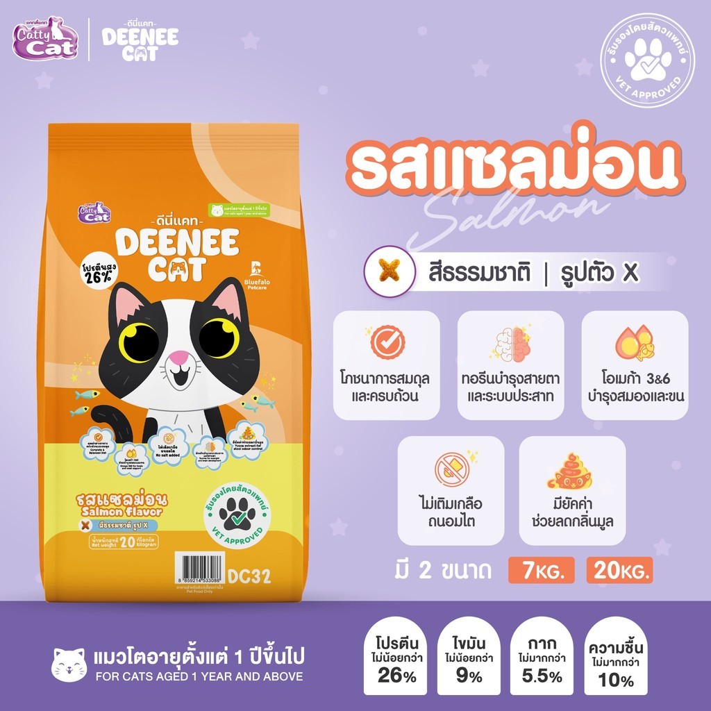 Deenee Cat ดีนี่แคท อาหารแมว รสทูน่า ขนาด 400 กรัม ( 25 ถุง ) | Shopee Thailand