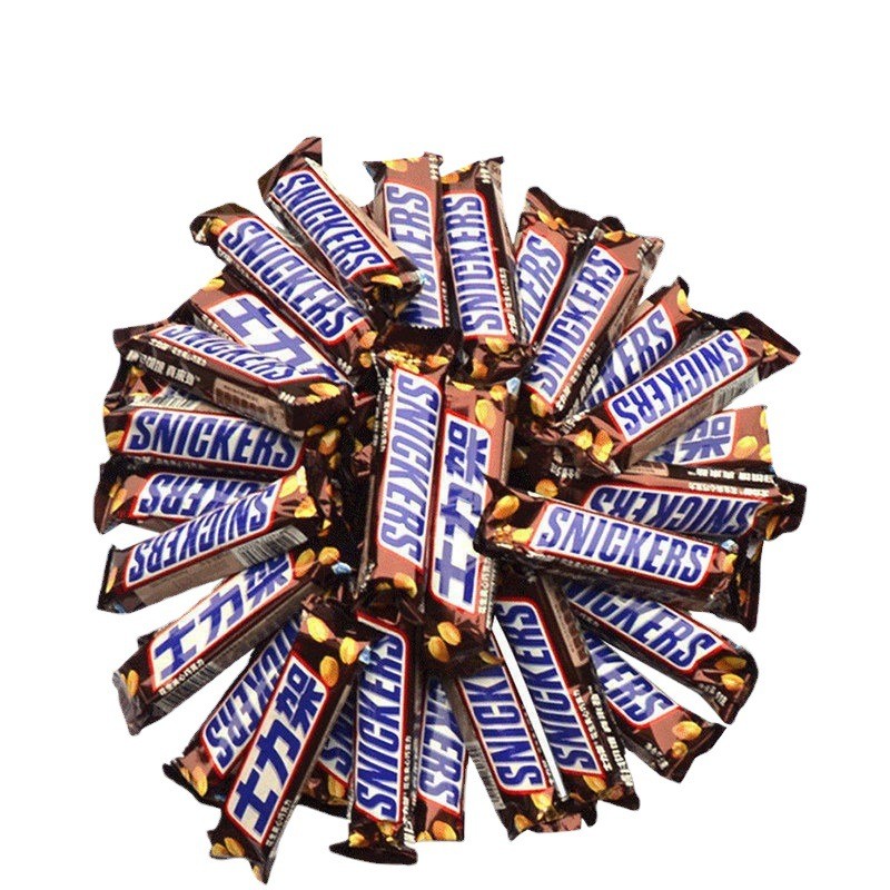 Snickers ช็อกโกแลตแซนด์วิชถั่วลิสง 1500g-250g ของขบเคี้ยวขนมจำนวนมาก ...