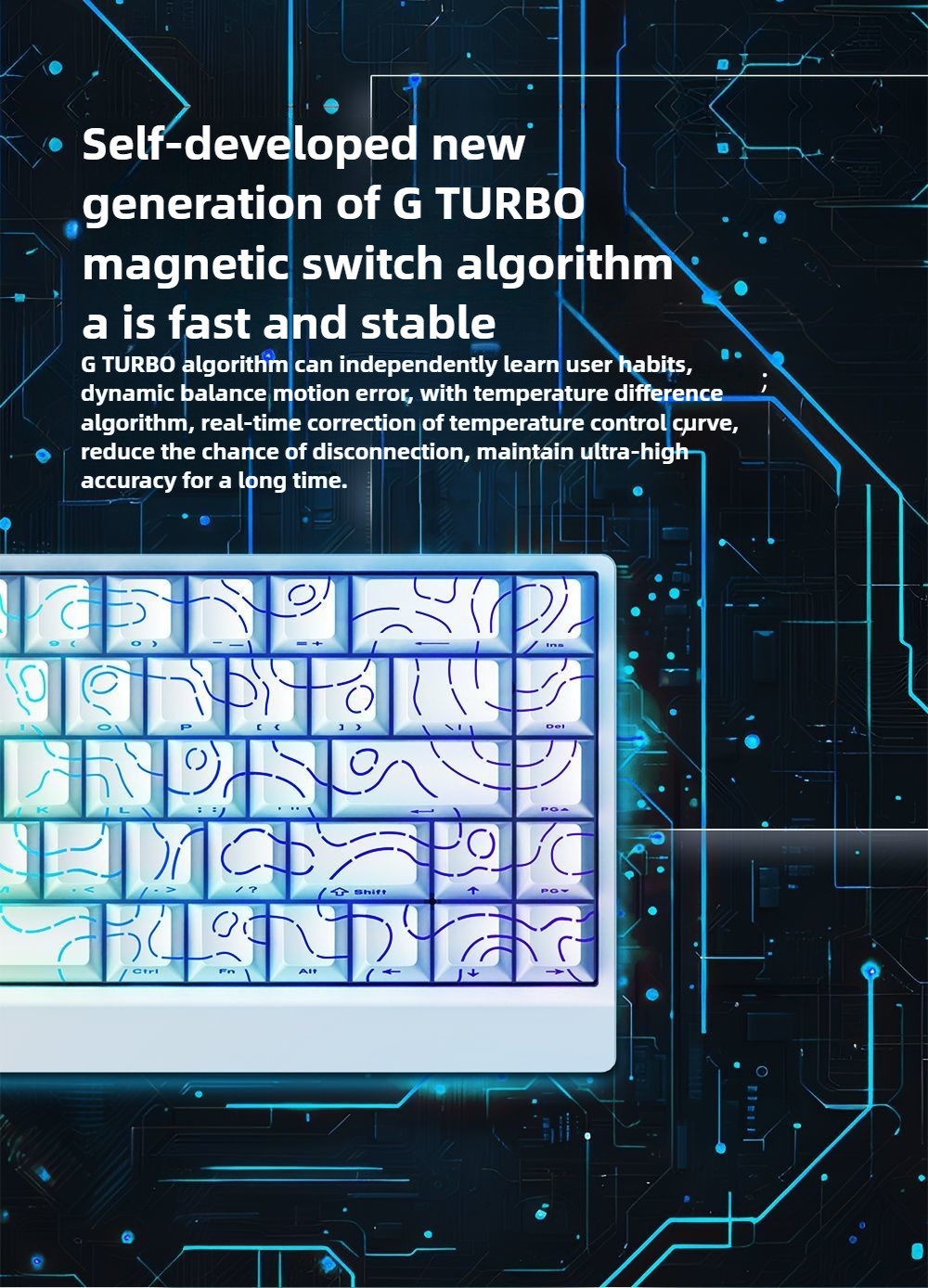 Mercury 68 สวิทช์แม่เหล็กคีย์บอร์ด 0 Dead Zone Hot Swappable RGB Gaming ...