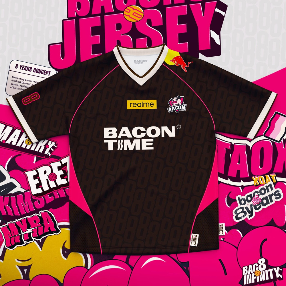 Bacon Time Jersey Summer 2025 เสื้อกีฬา แขนสั้น ทีมเบคอนไทม์ | Shopee Thailand