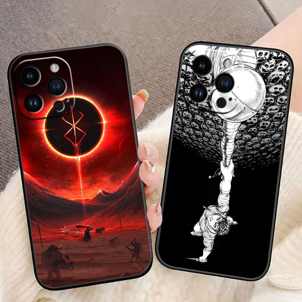 อะนิเมะมังงะ Guts Berserk ฝาครอบเคสโทรศัพท์สําหรับ iphone Apple 16 15 ...