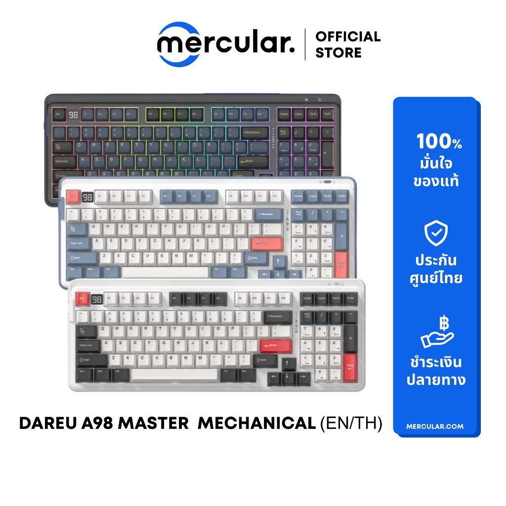 คีย์บอร์ด Dareu A98 Master Wireless Mechanical Keyboard Tri-mode Hotswap Adjustable Gasket ...