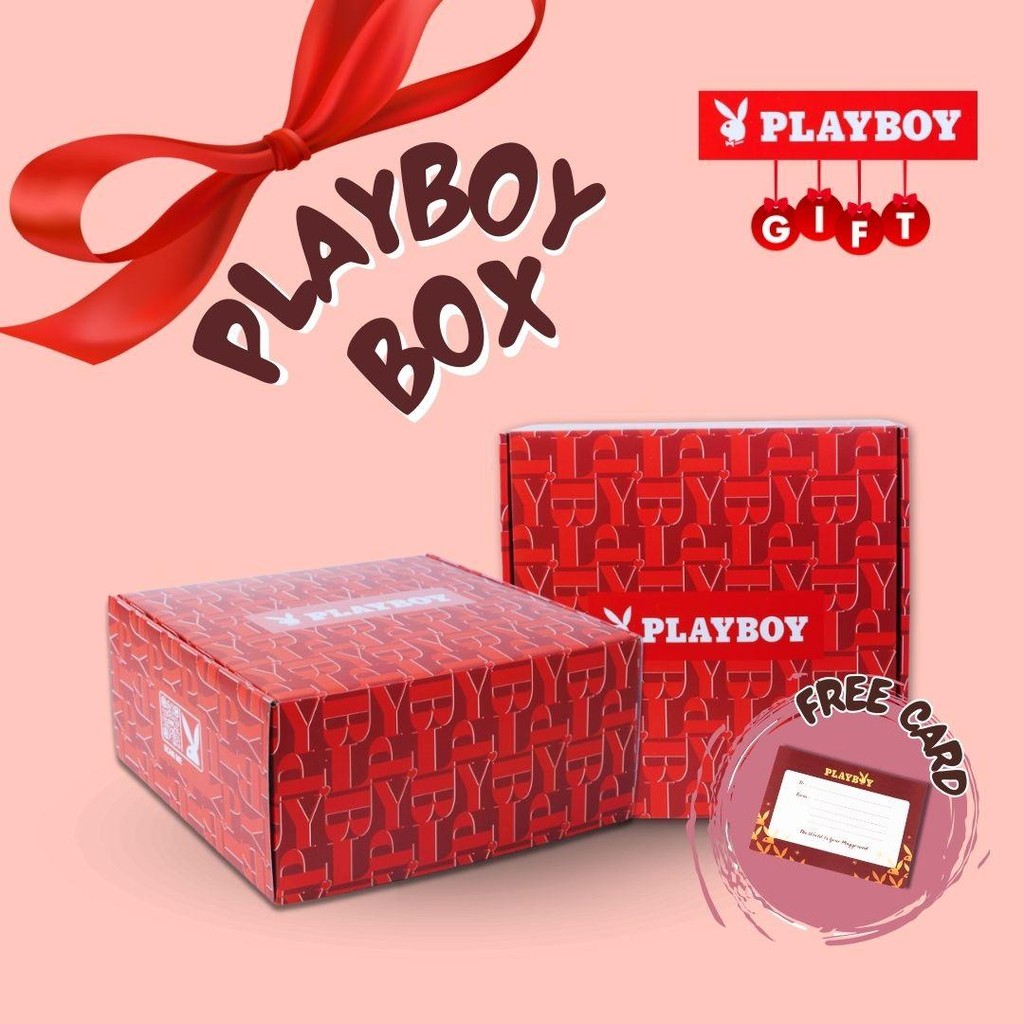 Playboy box กล่องกระดาษใส่กระเป๋าเพลย์บอย กล่องของขวัญแบรนด์ ST-F251PB005-RD ดีไซน์สกรีนโลโก้ ...